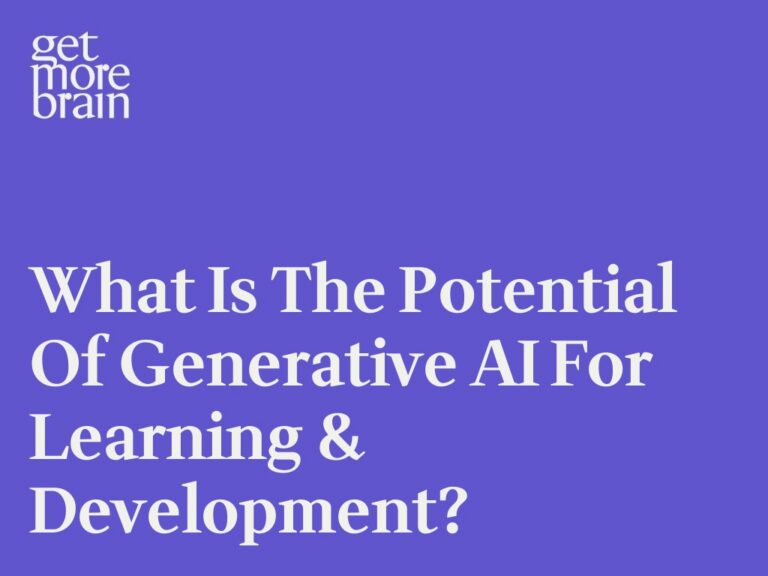 What is the potential of Generative AI for Learning & Development ...